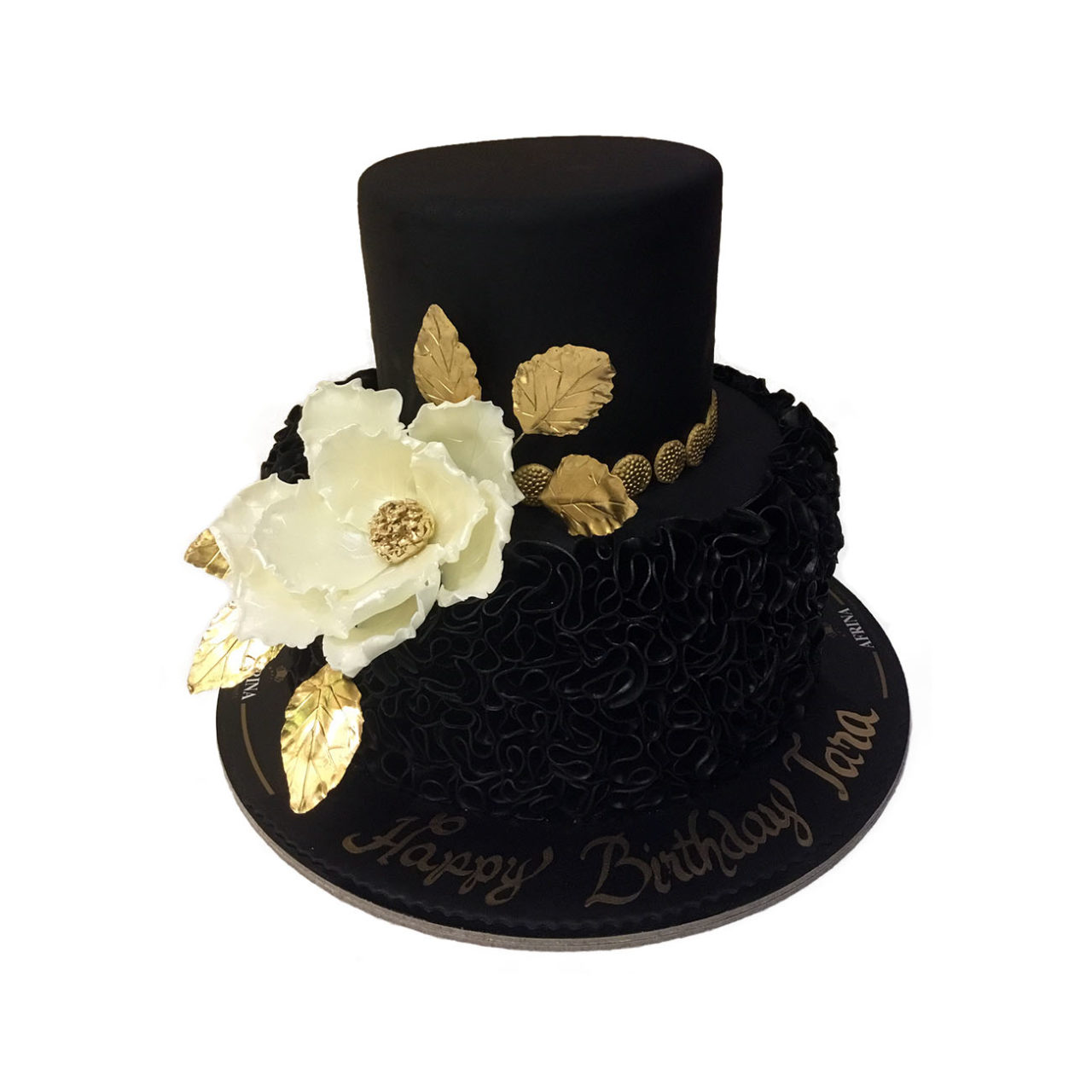 Dark Ruffles Cake – Afrina Sweets