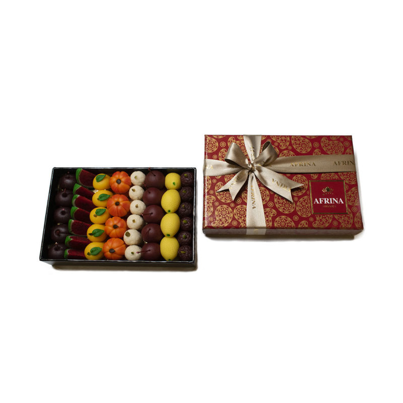Marzipan Maroon Box – Afrina Sweets